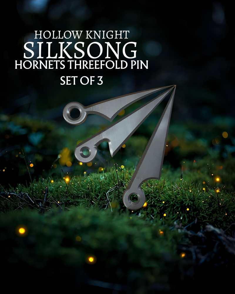 Hornets Threefold Pin Set Silksong Cosplay Prop – Battle Boss
